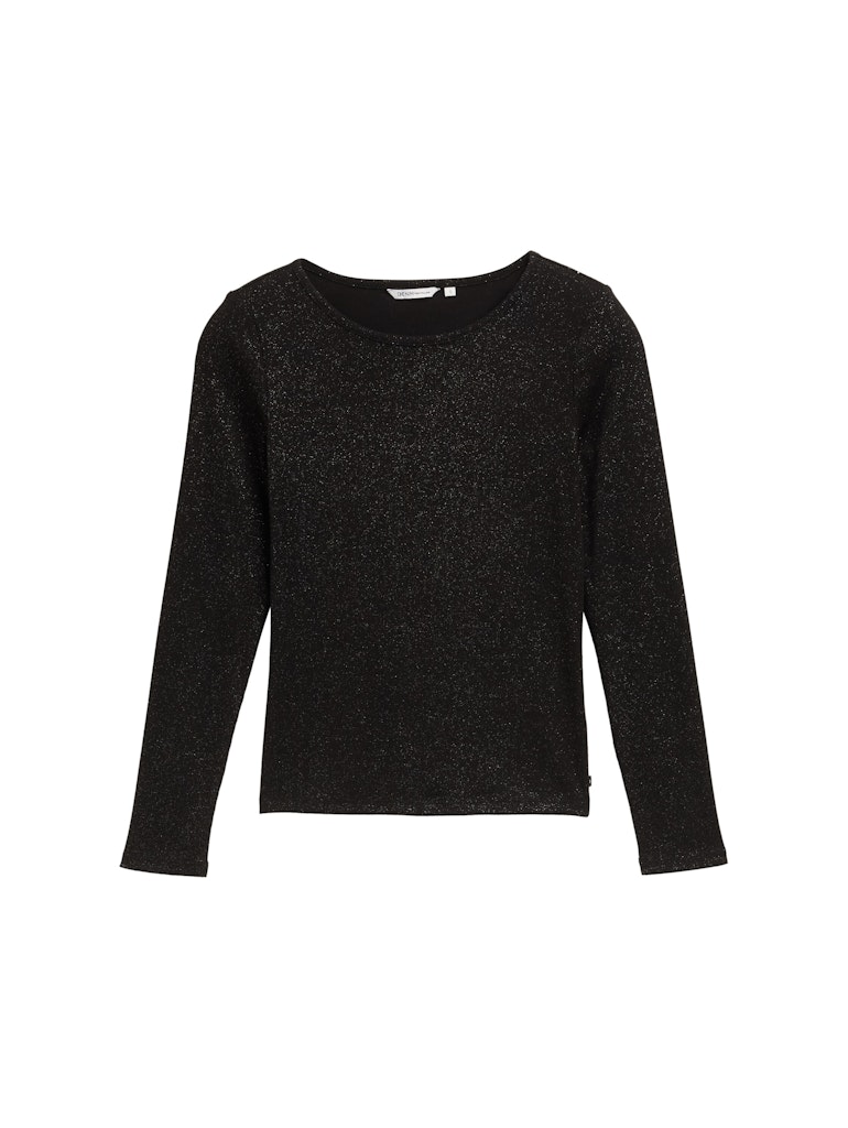 Langarmshirt Mit Glitzer