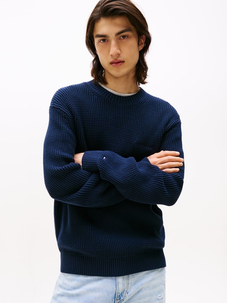 TJM REG SCRIPT CHUNKY SWEAT | BLUE | L | 1571312.8721222111375
